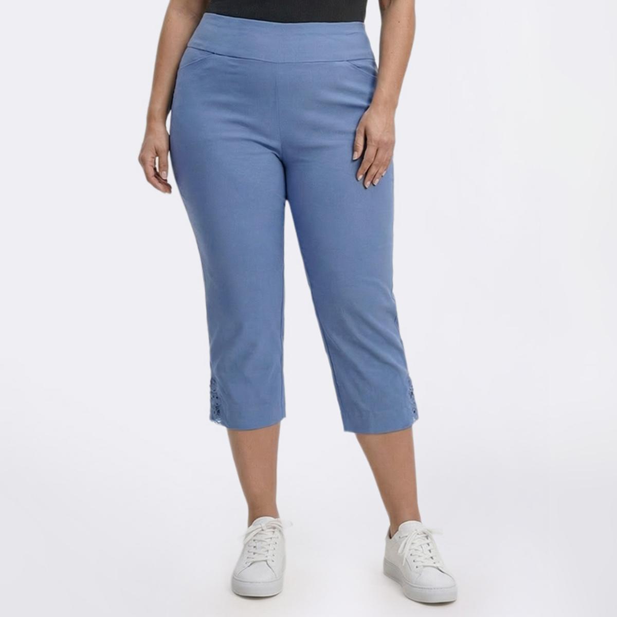 Click here for Plus Size Napa Valley 21in. Solid Lace Hem Capris prices